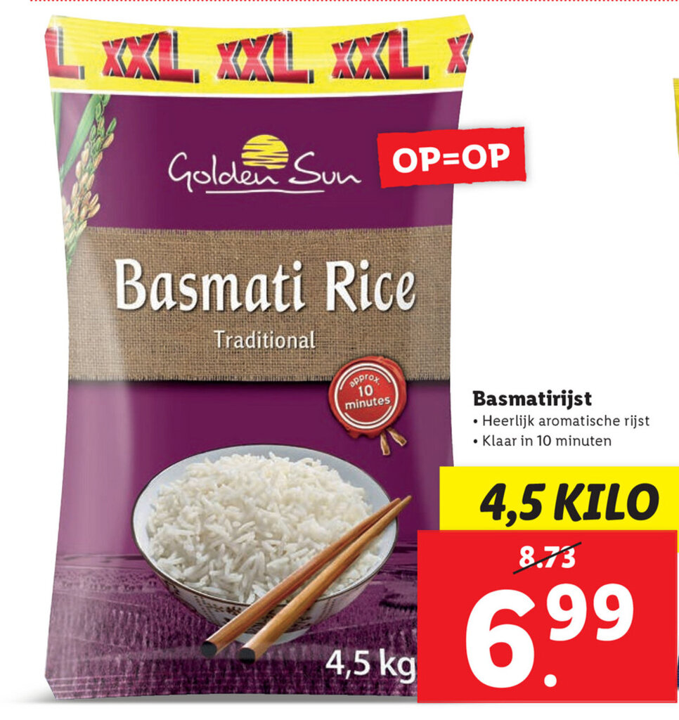 Basmatirijst 4,5kg aanbieding bij Lidl
