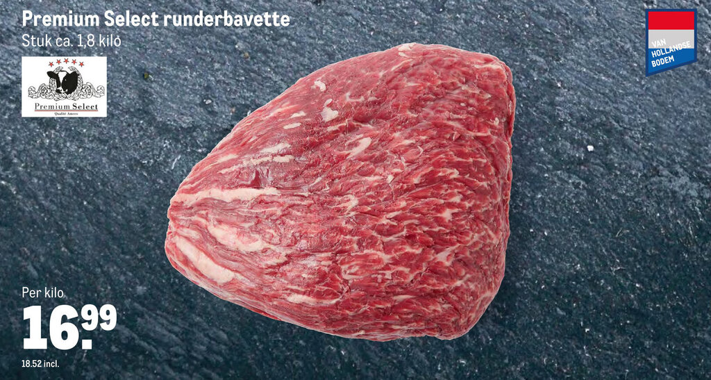 Premium select runderbavette aanbieding bij Makro