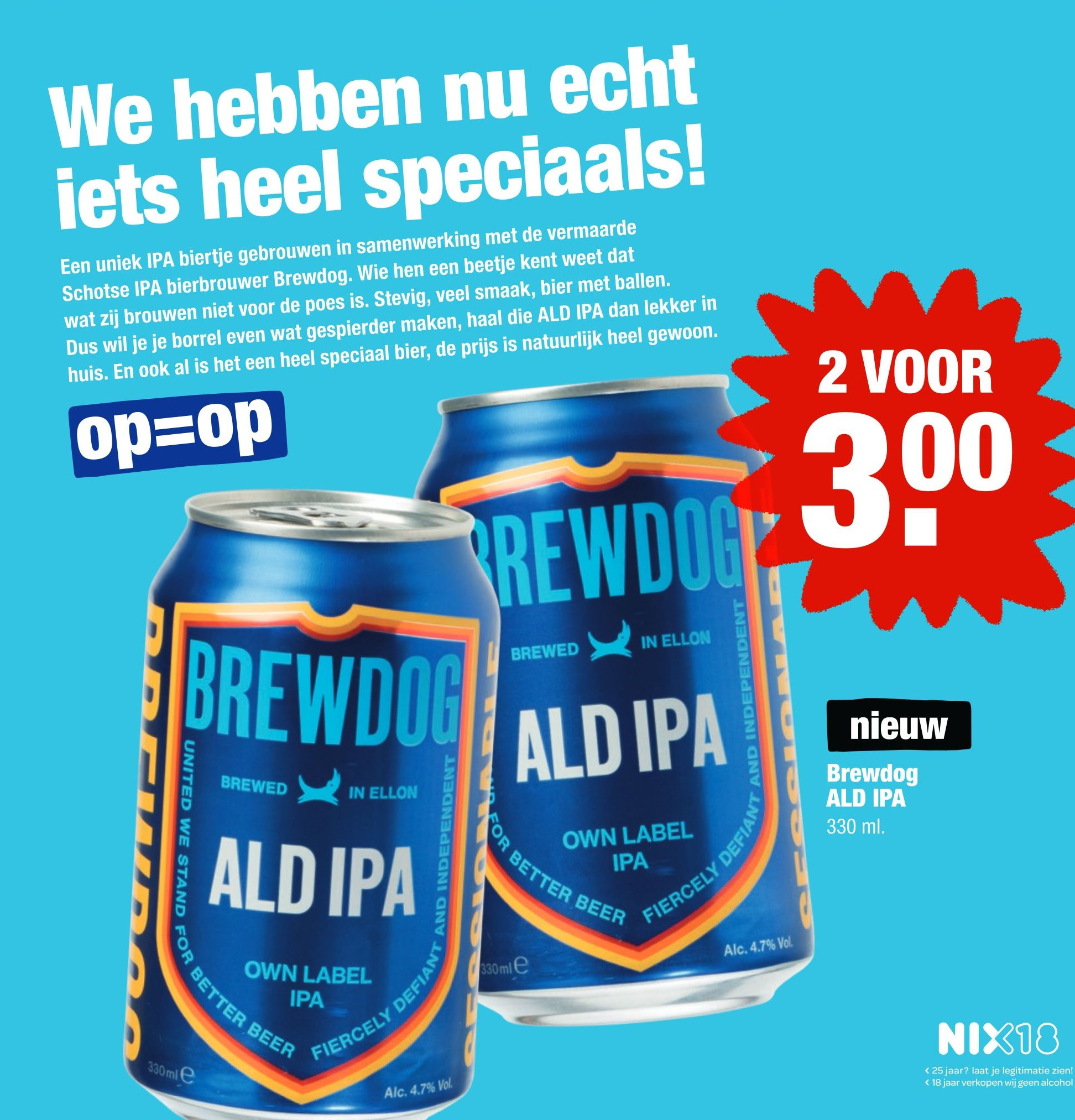 Brewdog ald ipa 330ml aanbieding bij ALDI