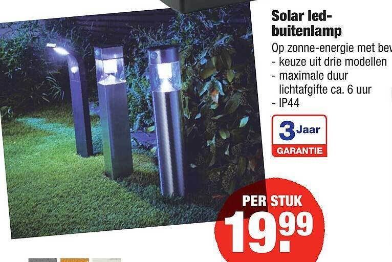 Solar Led Buitenlamp aanbieding bij ALDI
