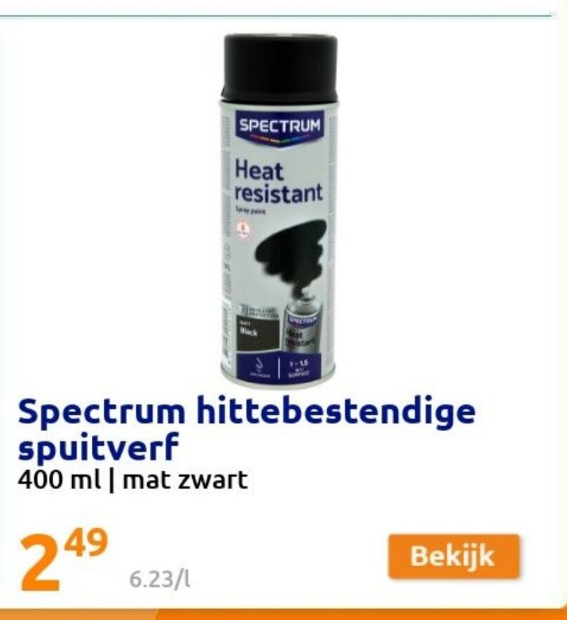 Spectrum hittebestendige spuitverf 400 ml aanbieding bij Action