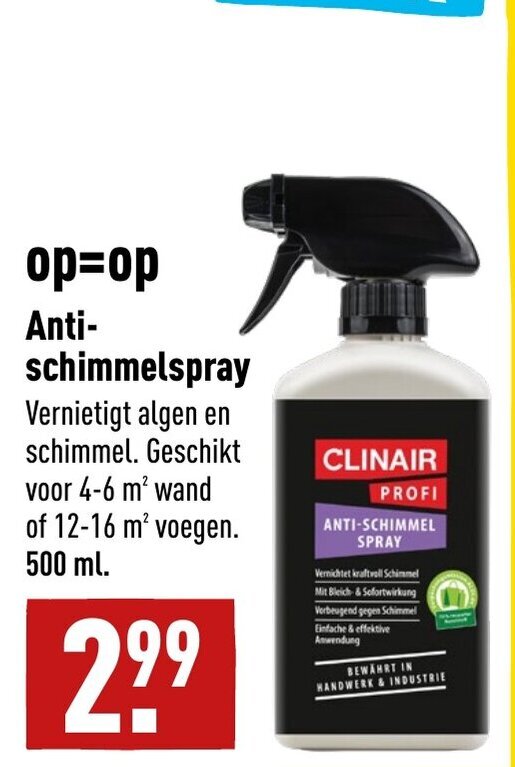 Anti-schimmelspray 500ml aanbieding bij ALDI