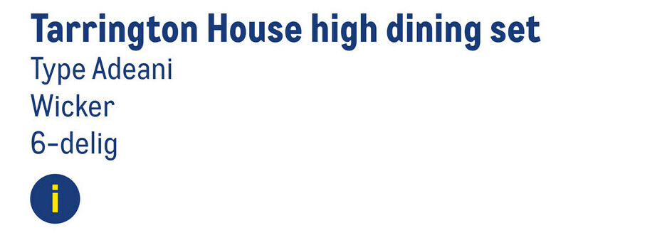 High dining set aanbieding bij Makro