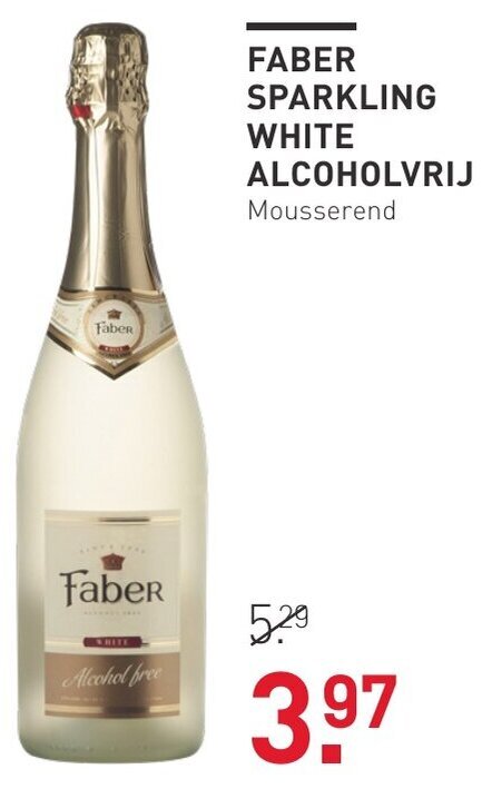 Faber Sparkling White Alcoholvrij 750ml aanbieding bij Gall & Gall