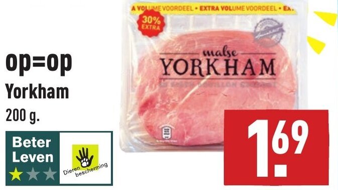 Yorkham 200g aanbieding bij ALDI
