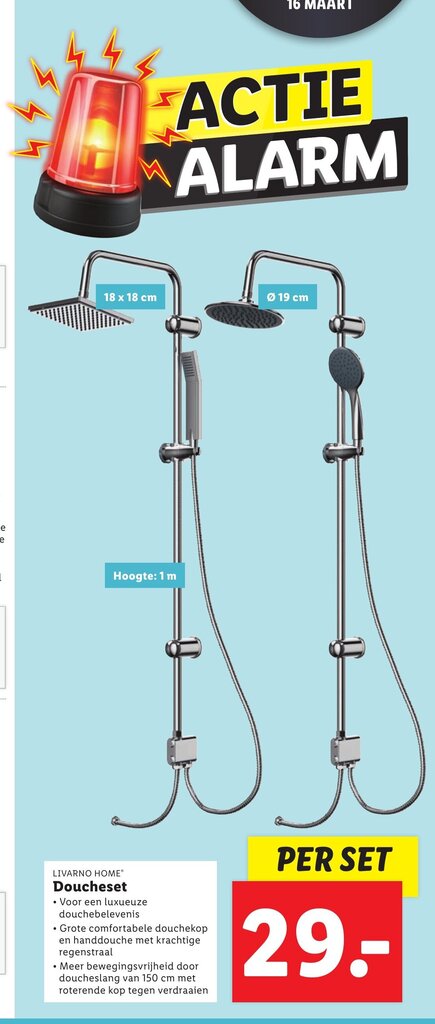 Livarno Home Doucheset per set aanbieding bij Lidl