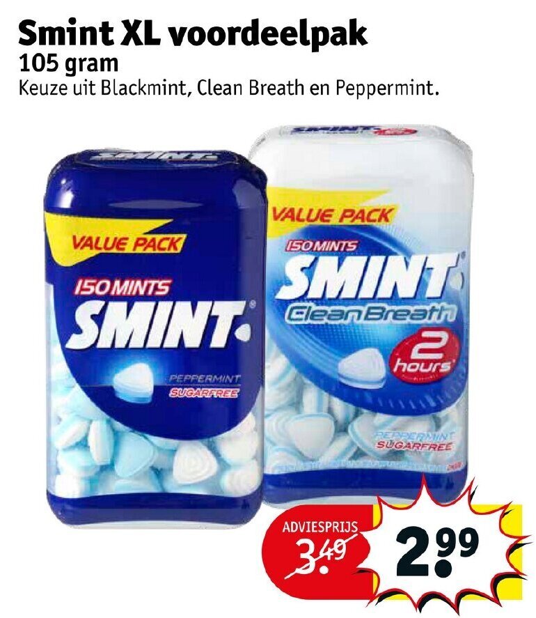 Smint XL voordeelpak aanbieding bij Kruidvat
