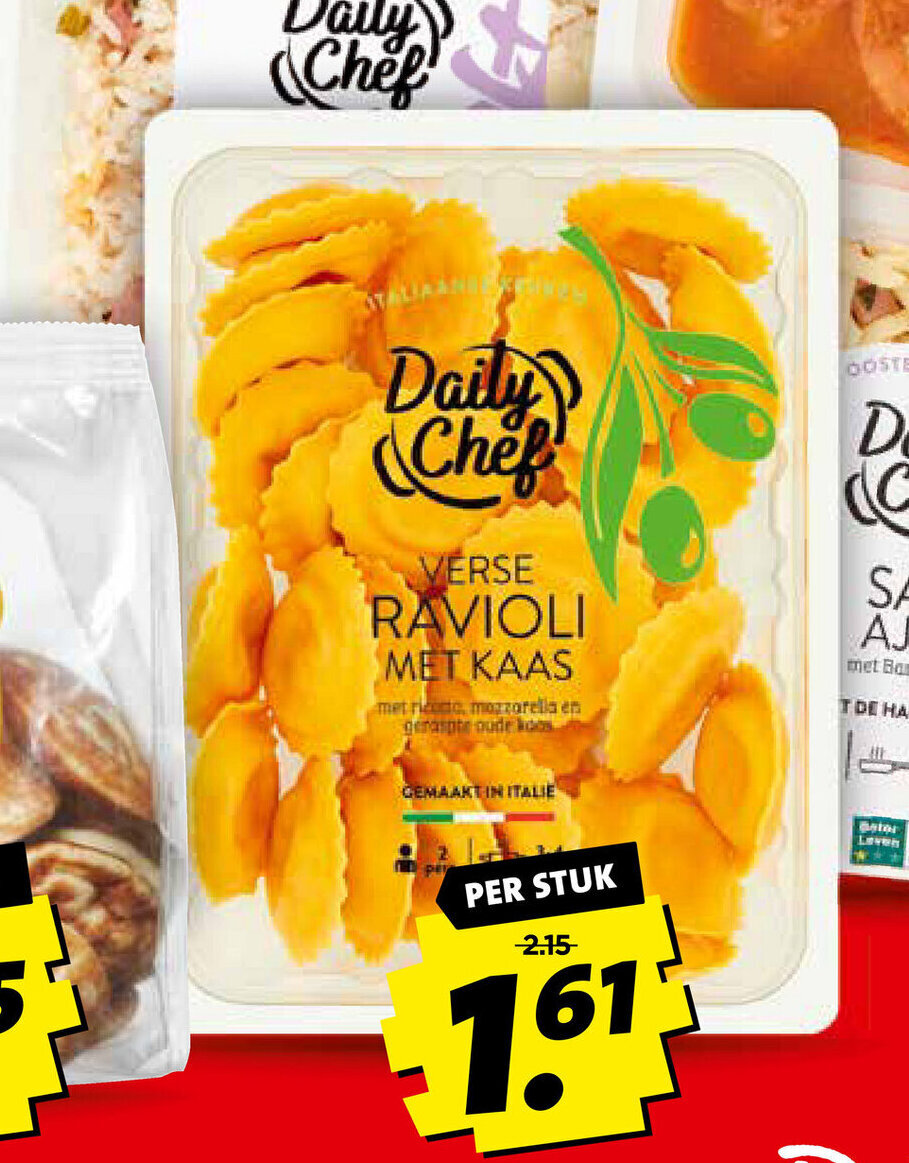 Daily Chef verse ravioli met kaas aanbieding bij Boni