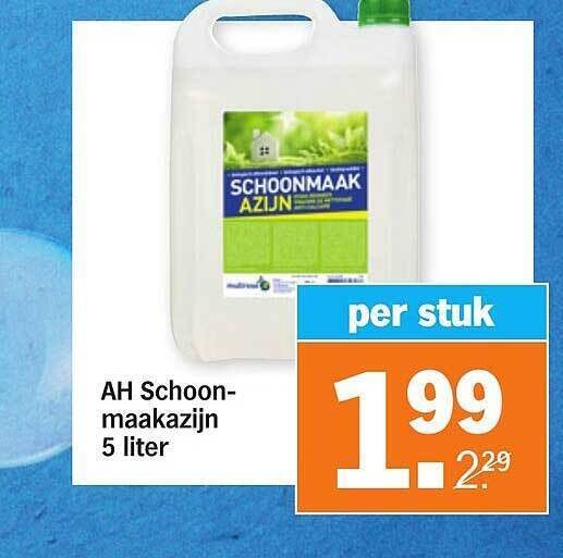 AH Schoonmaakazijn 5 Liter aanbieding bij Albert Heijn