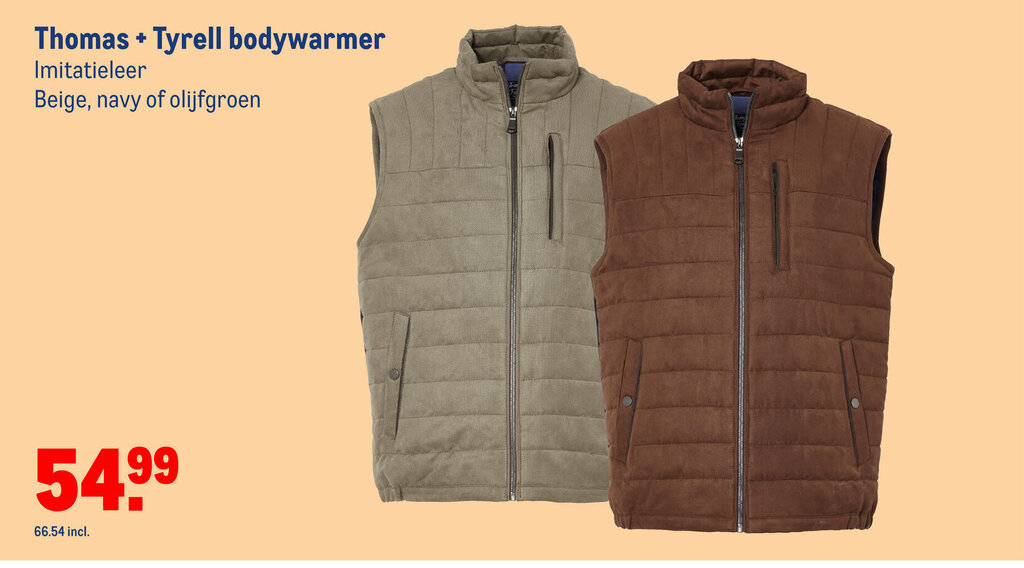 Thomas + Tyrell bodywarmer aanbieding bij Makro