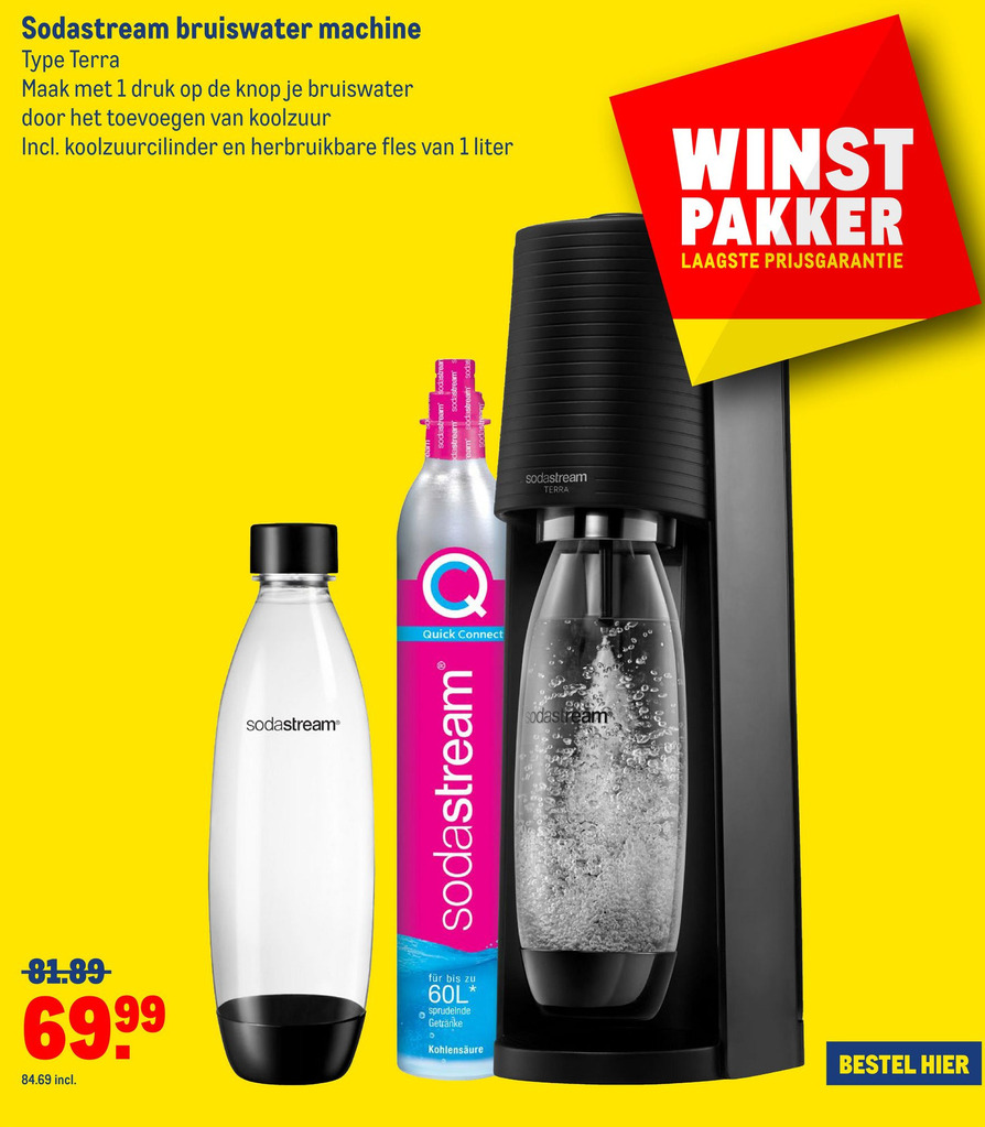 Sodastream bruiswater machine aanbieding bij Makro