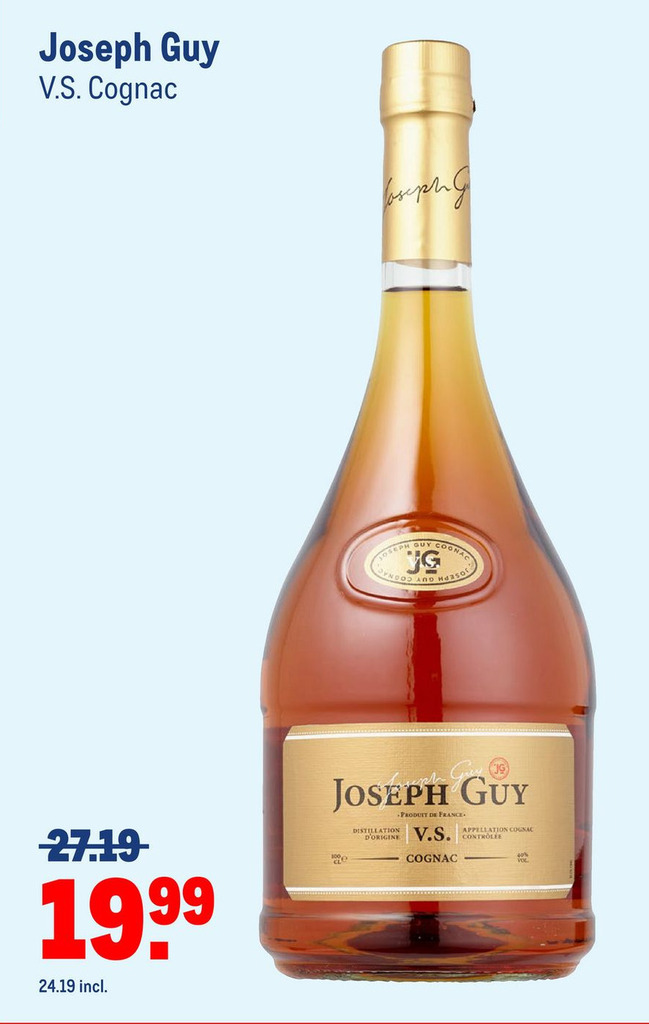 Joseph Guy V.S. Cognac aanbieding bij Makro