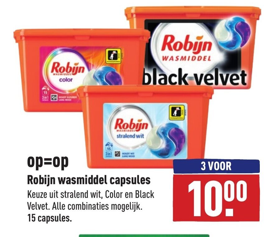 Robijn wasmiddel capsules aanbieding bij ALDI