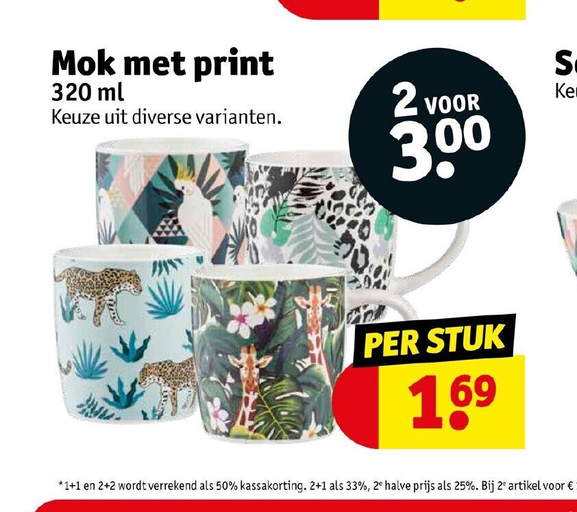 Mok met print 320 ml aanbieding bij Kruidvat
