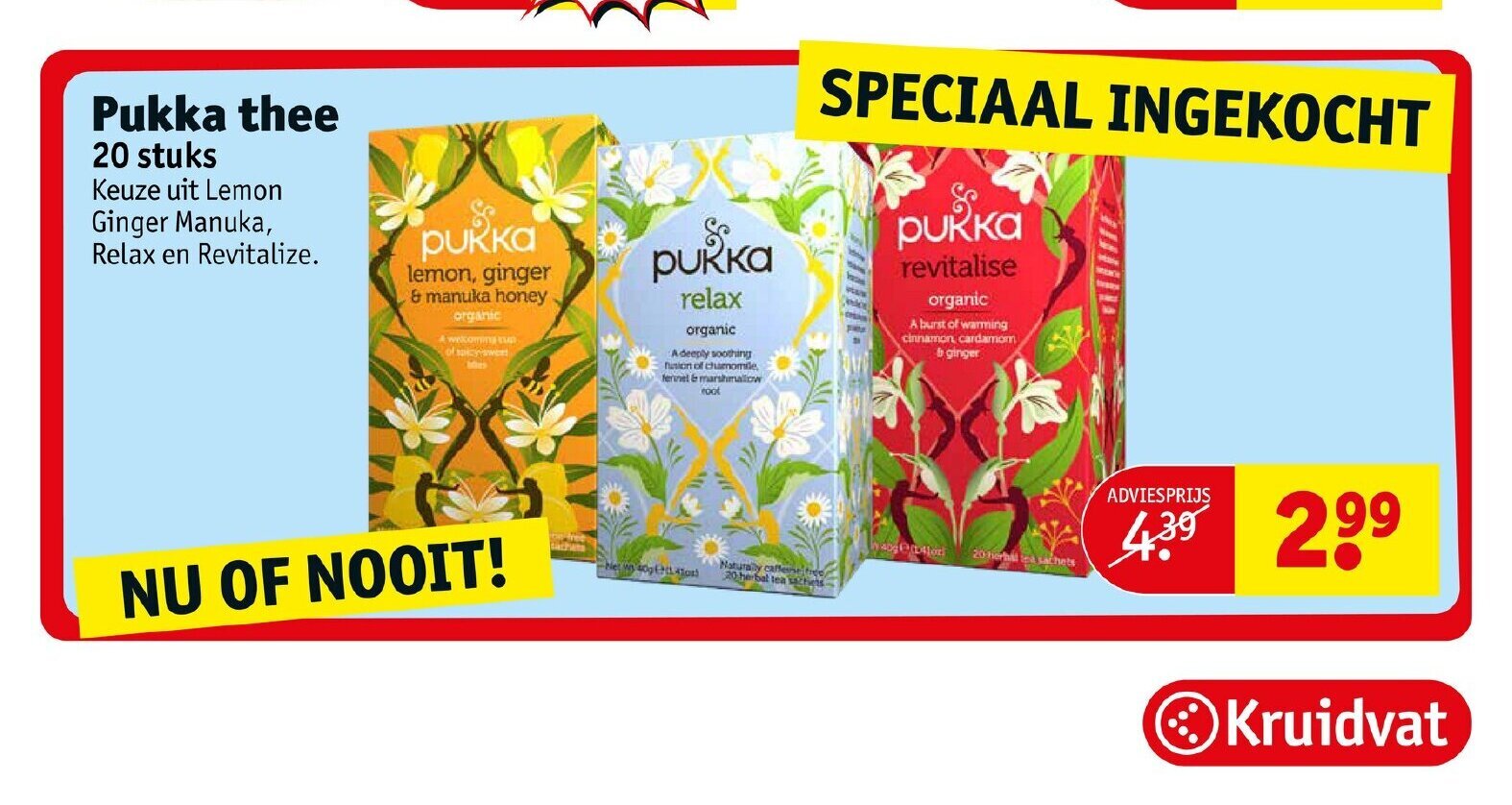 Pukka Thee 20 stuks aanbieding bij Kruidvat