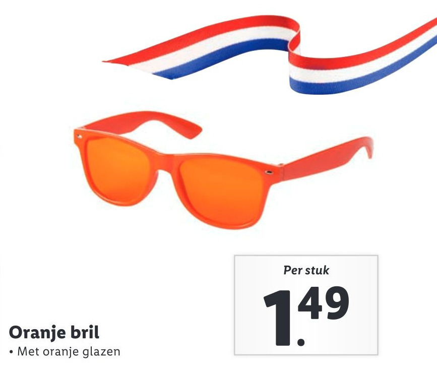 Oranje bril aanbieding bij Lidl