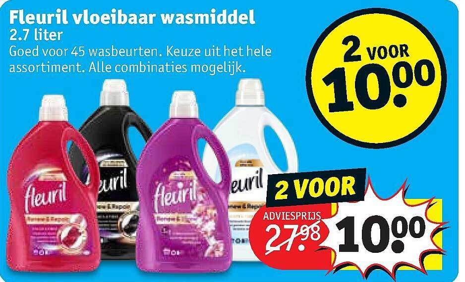 Fleuril Vloeibaar Wasmiddel aanbieding bij Kruidvat