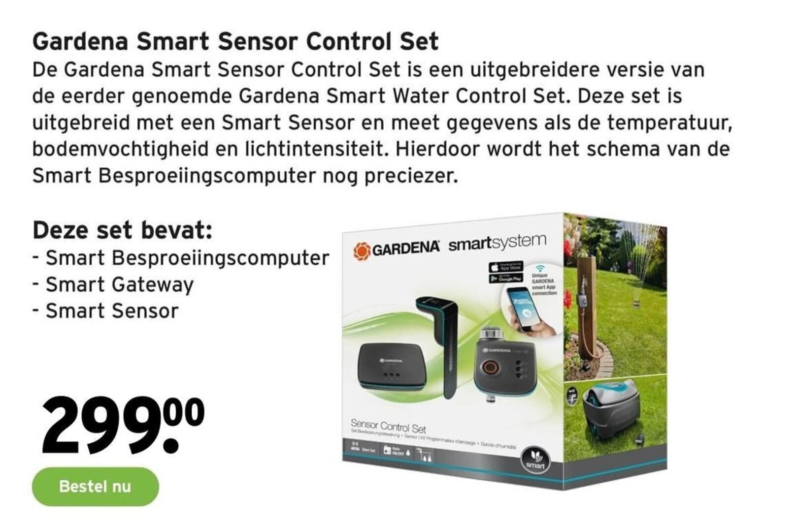 Gardena Smart Sensor Control Set aanbieding bij GAMMA