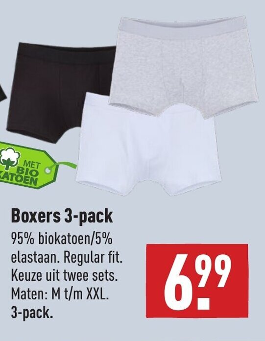 Boxers 3-pack aanbieding bij ALDI