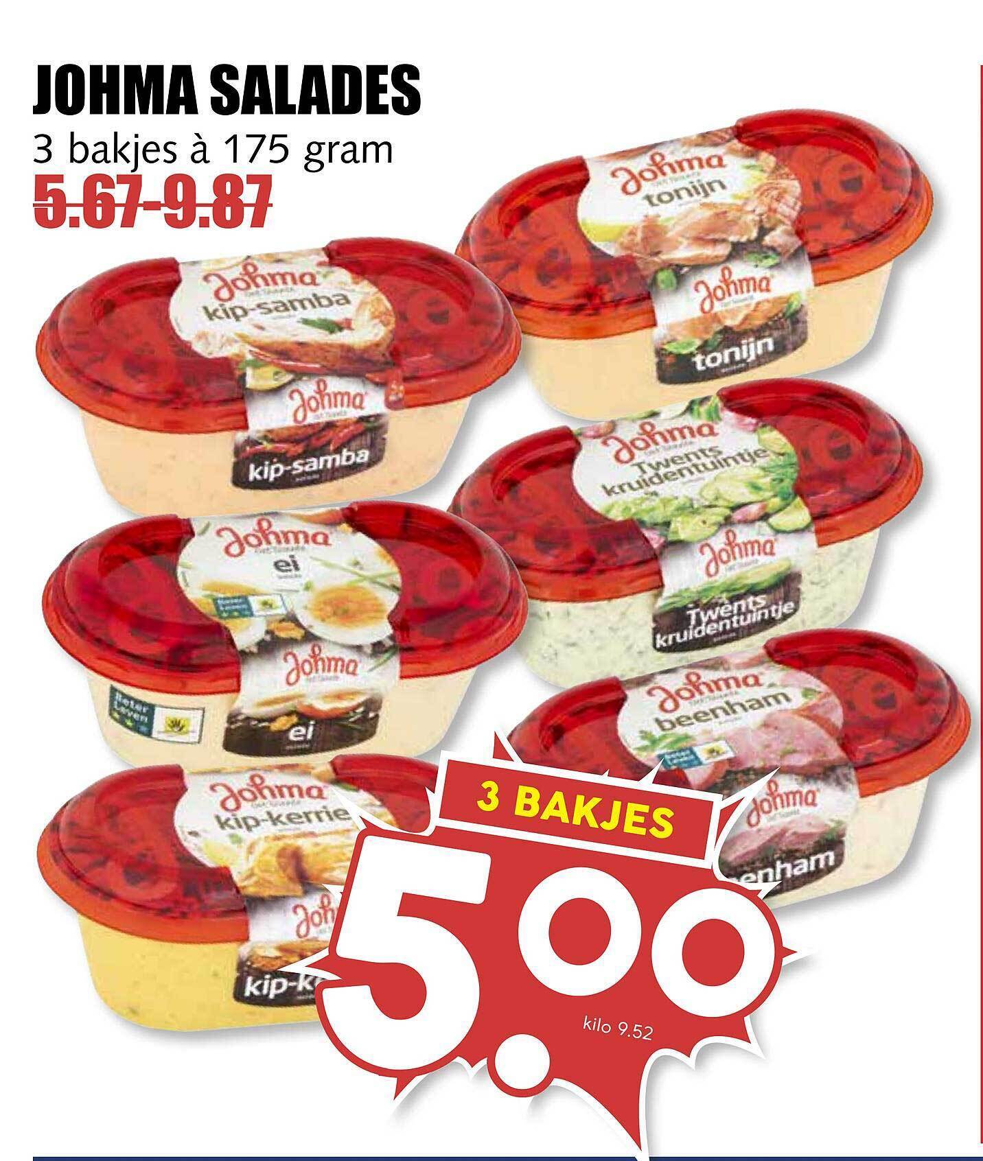 Johma salades 175 gram aanbieding bij MCD Supermarkt
