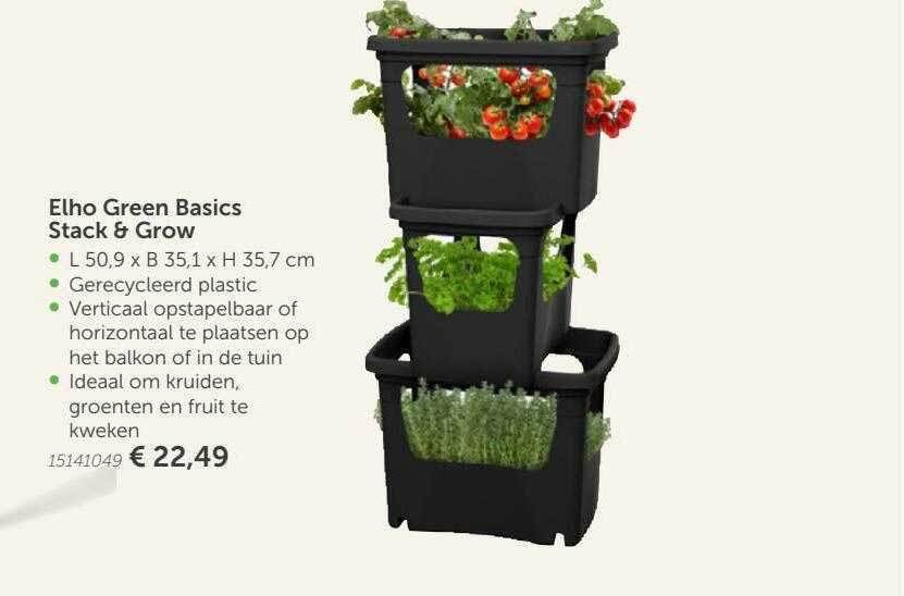 Elho Green Basics Stack & Grow aanbieding bij Aveve