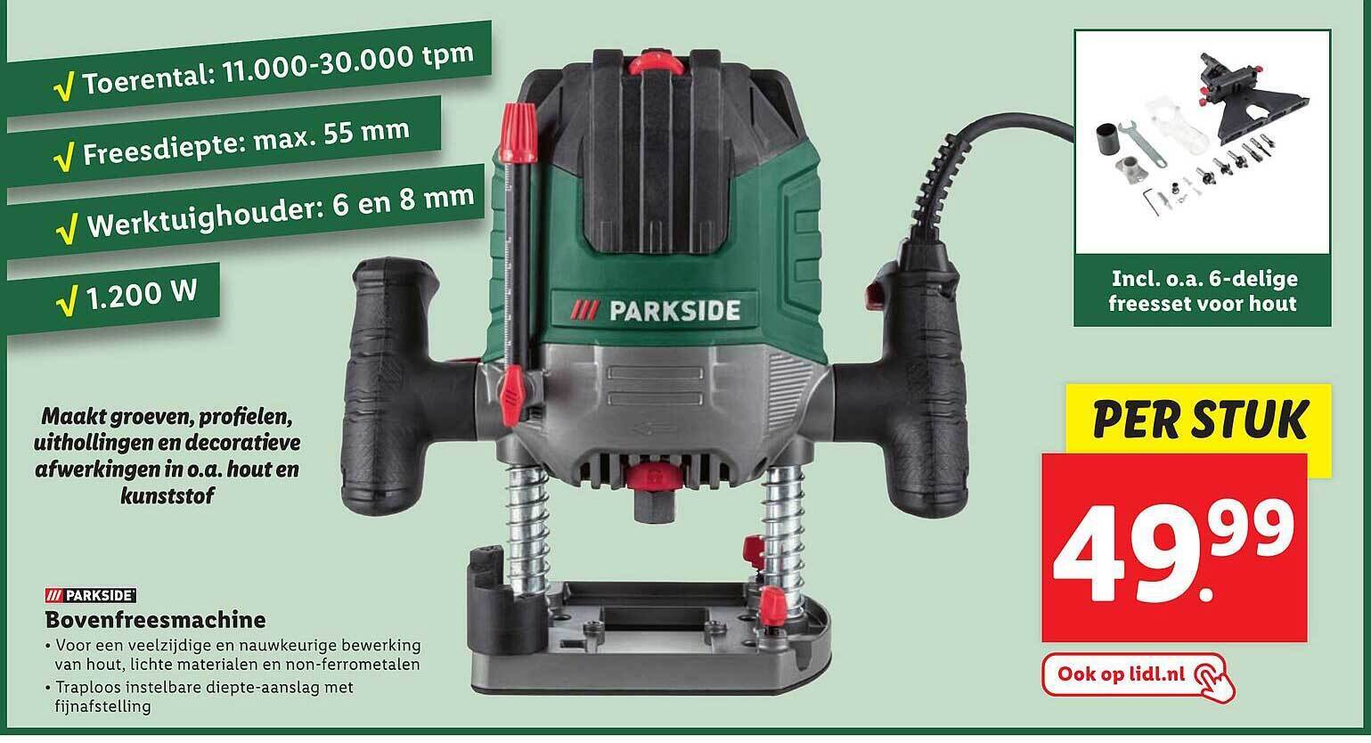 Parkside Bovenfreesmachine aanbieding bij Lidl