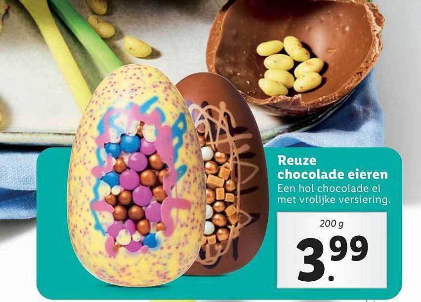 Reuze Chocolade Eieren aanbieding bij Lidl