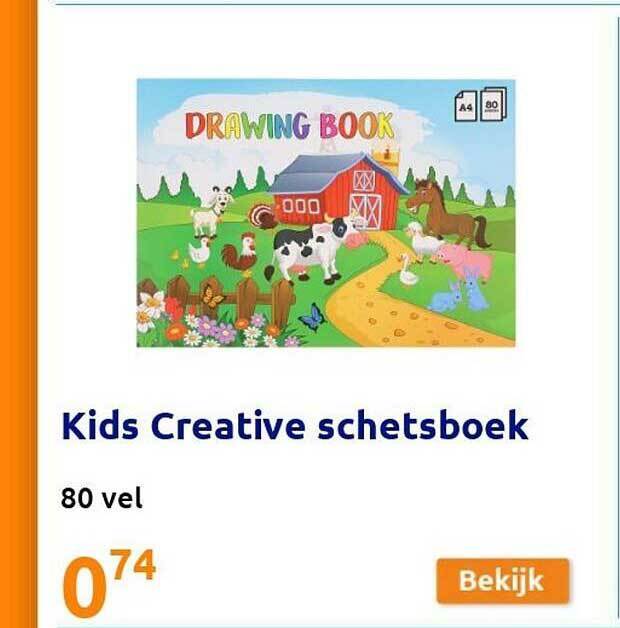 Kids Creative Schetsboek aanbieding bij Action