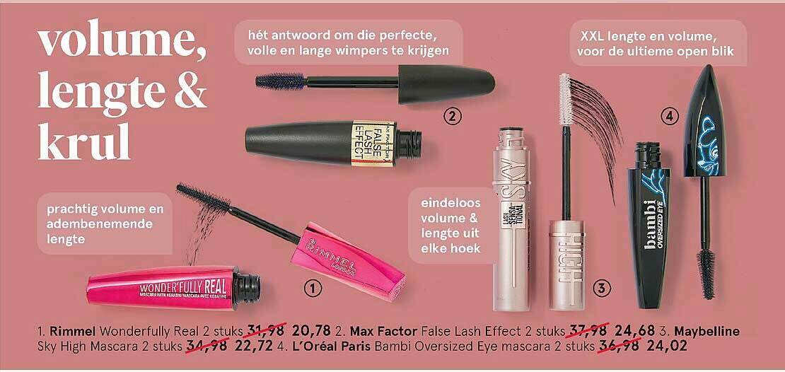 Rimmel Wonderfully Real, Max Factor False Lash Effect, Maybelline Sky ...