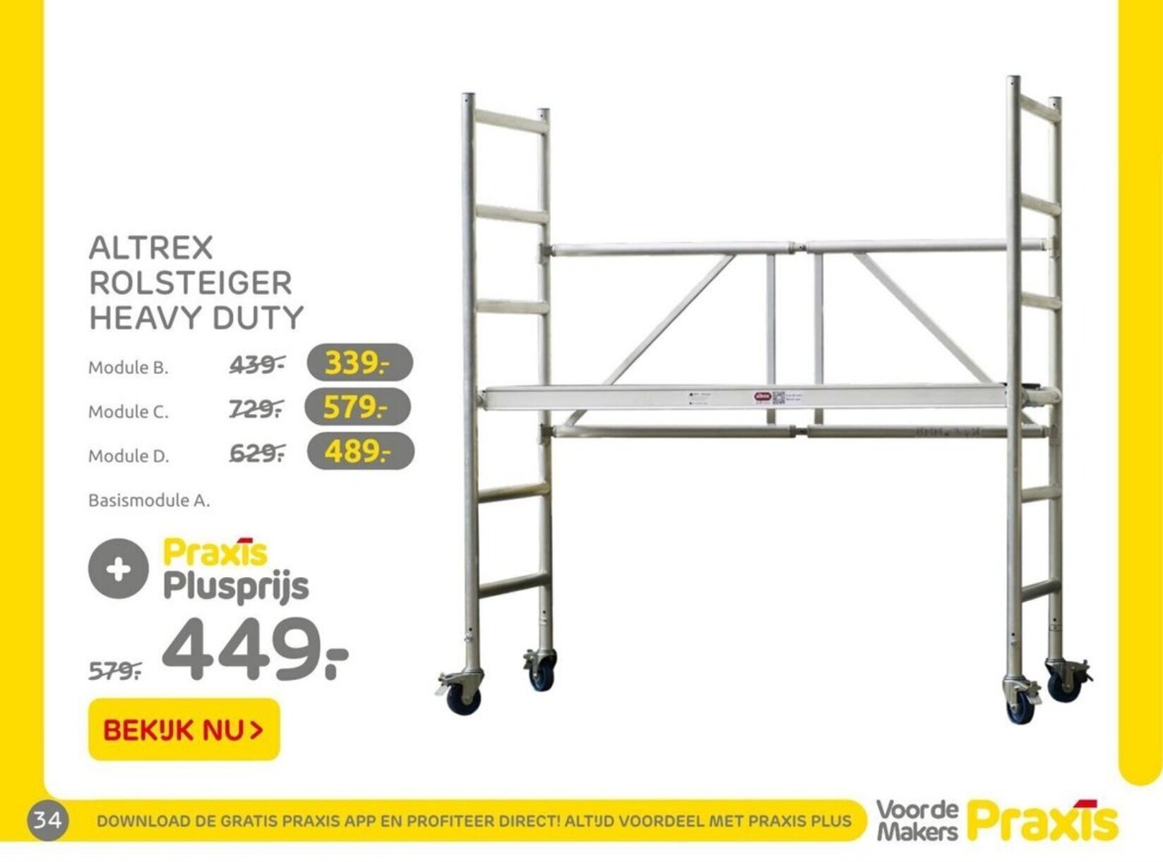 Altrex Rolsteiger Heavy Duty Basismodule A aanbieding bij Praxis