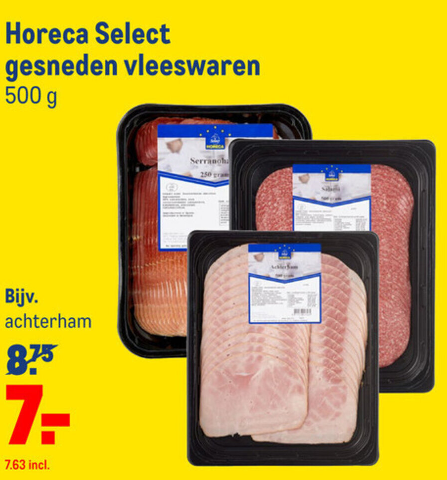Horeca Select gesneden vleeswaren 500g aanbieding bij Makro