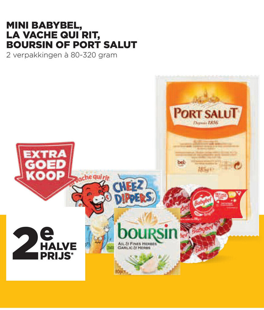 Mini Babybel, La Vache Qui Rit, Boursin Of Port Salut 80-320 gram ...