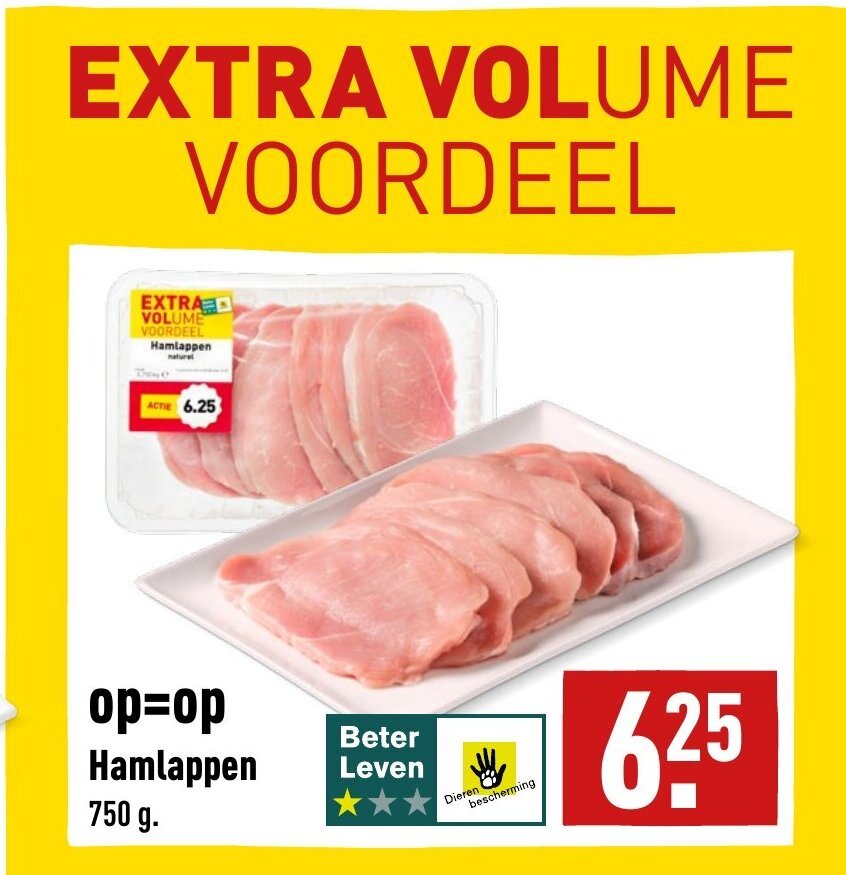 Hamlappen 750 G aanbieding bij ALDI