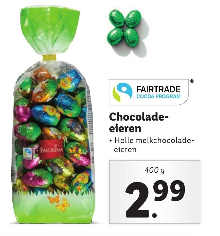 Chocolade-eieren 400 G aanbieding bij Lidl