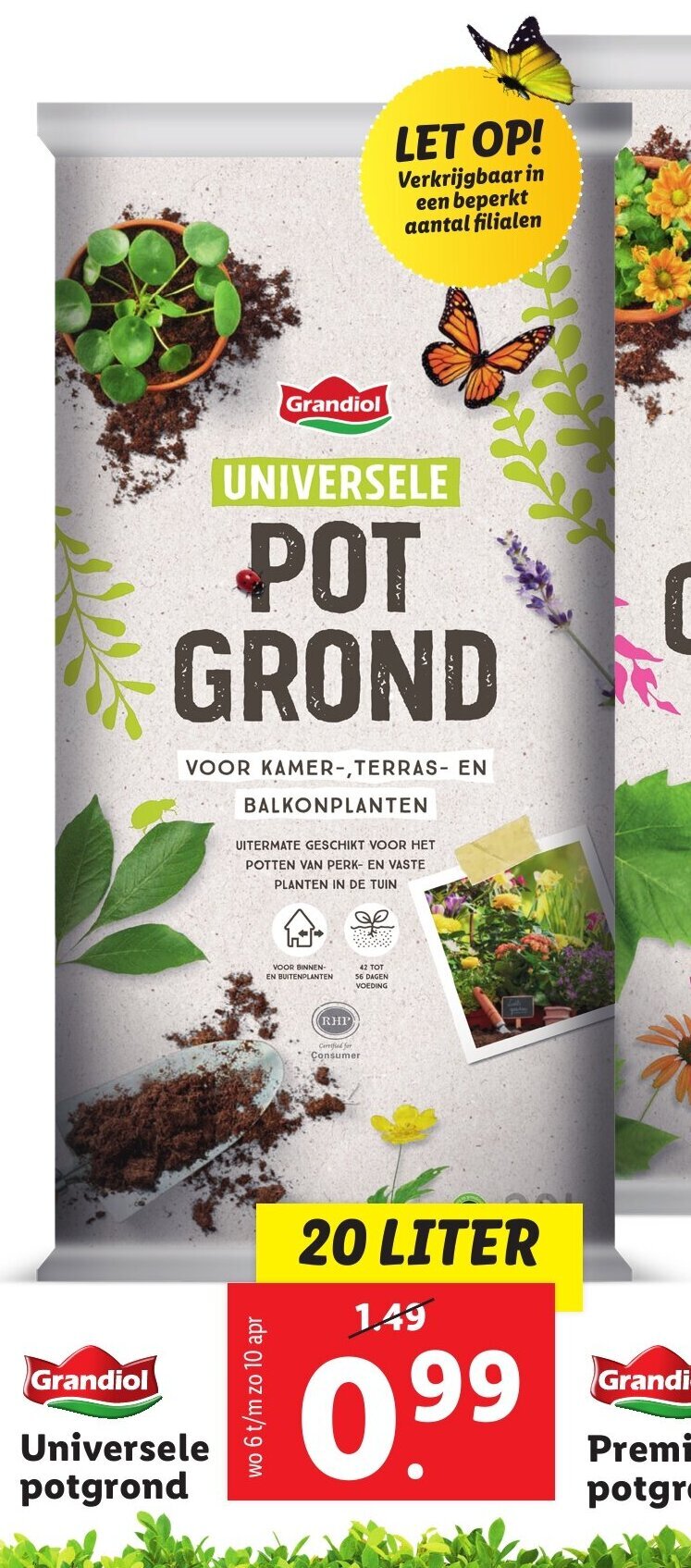 Grandiol Universele potgrond 20 liter aanbieding bij Lidl