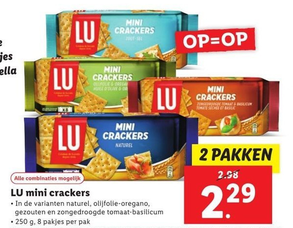 LU mini crackers aanbieding bij Lidl