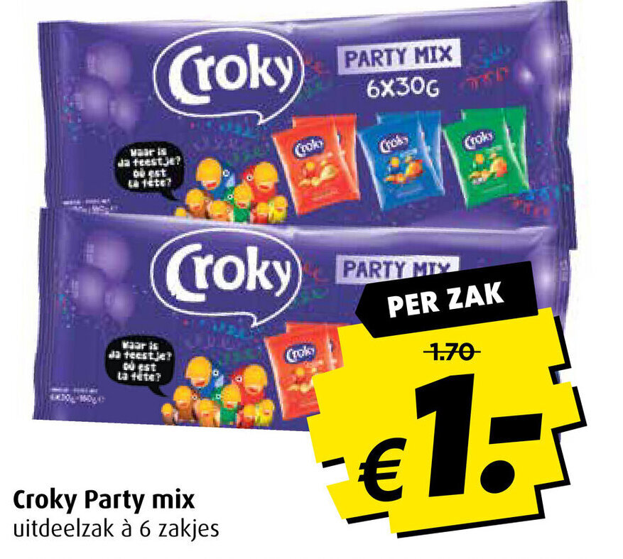 Croky party mix aanbieding bij Boni