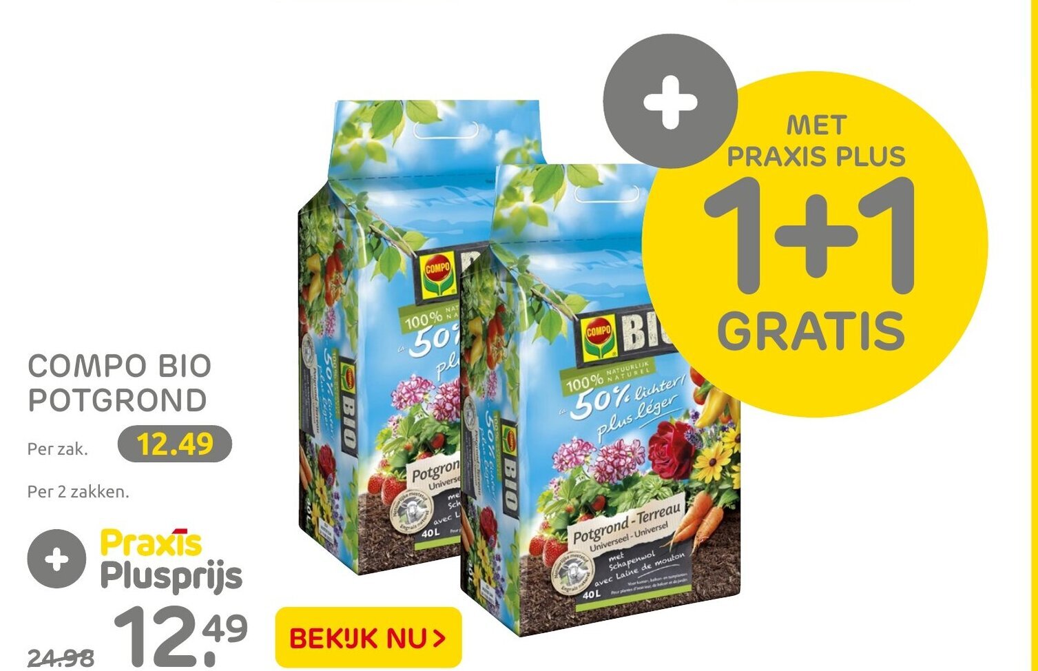 Compo Bio Potgrond aanbieding bij Praxis
