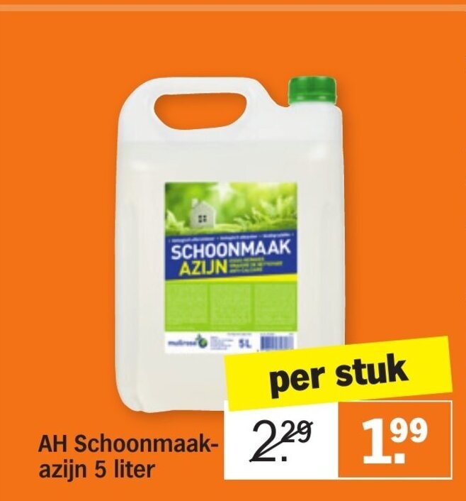 Ah schoonmaak-azijn 5 liter aanbieding bij Albert Heijn