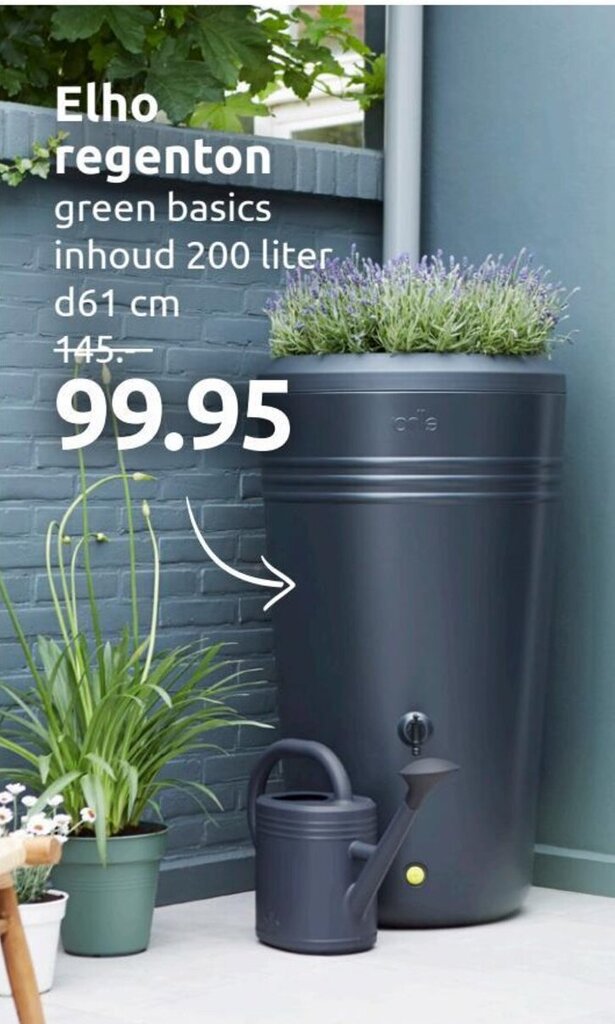 Elho regenton 200 liter aanbieding bij Deka Tuin