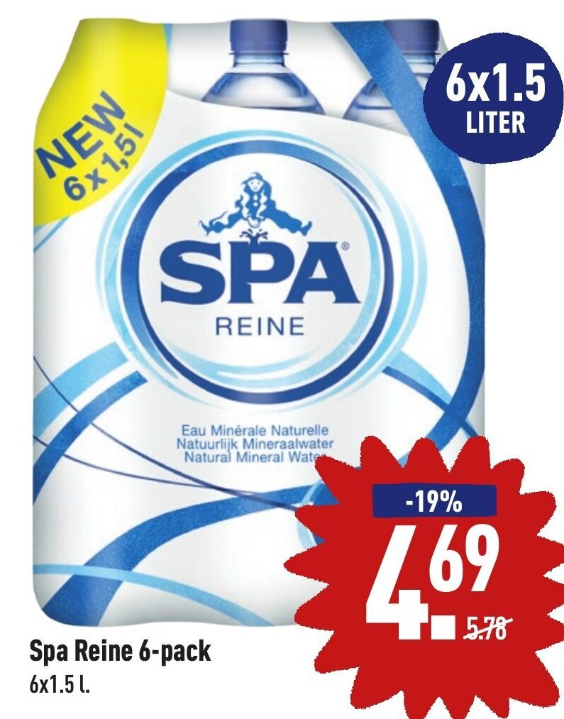 Spa reine 6-pack aanbieding bij ALDI