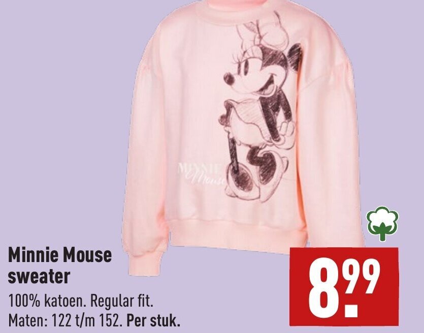Minnie mouse sweater aanbieding bij ALDI