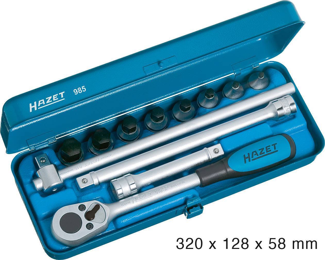 Hazet 985 Dopsleutelset Metrisch 1/2" (12.5 mm) 12-delig aanbieding bij Conrad