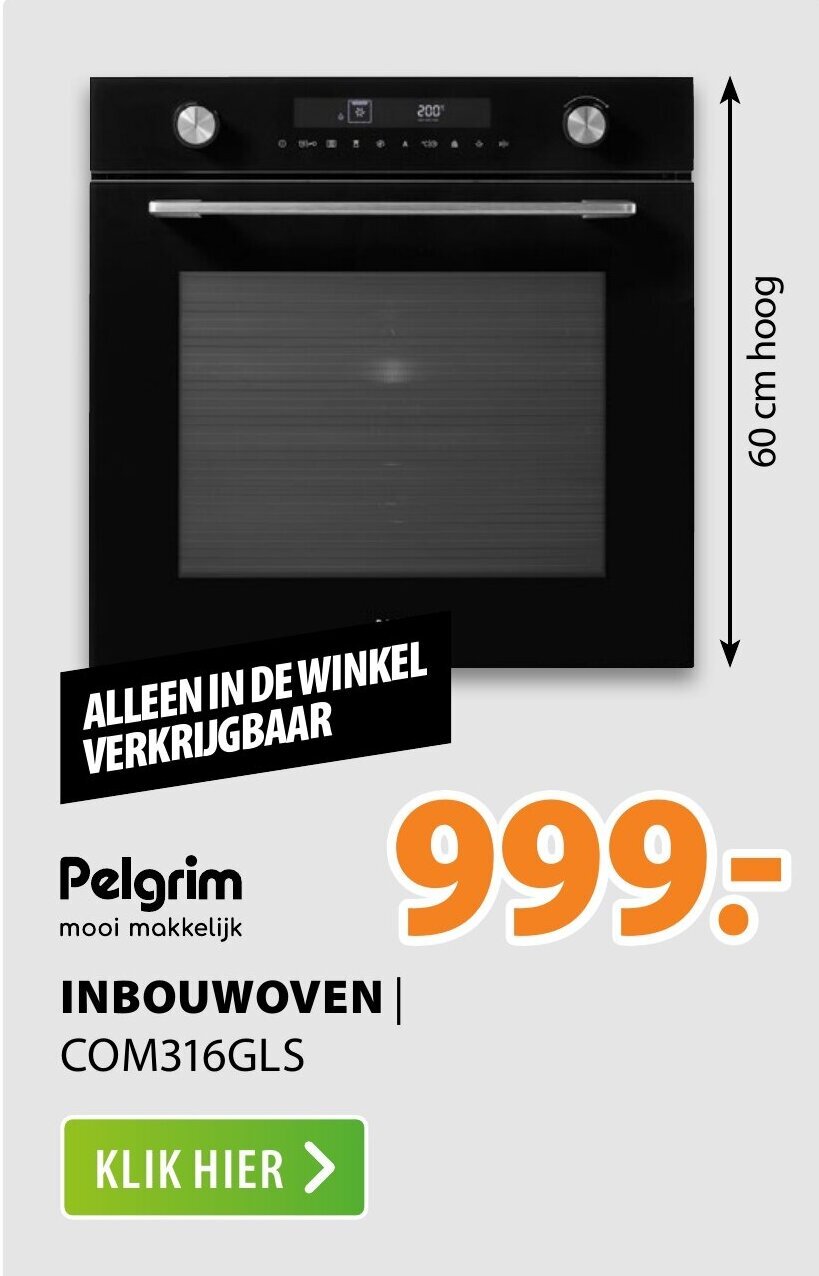 Pelgrim inbouwoven aanbieding bij Expert