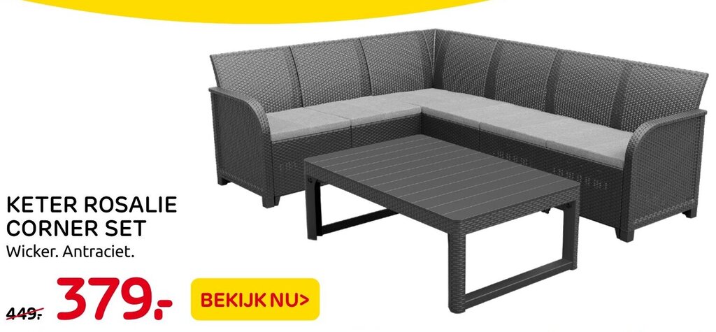 Keter rosalie corner set aanbieding bij Praxis