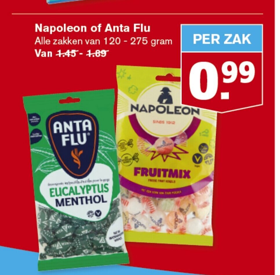 Napoleon of Anta Flu 120 - 275 gram aanbieding bij Hoogvliet