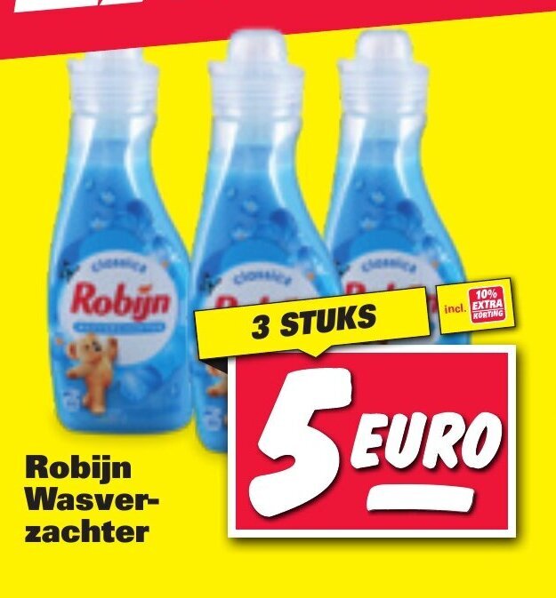Robijn wasverzachter 3 stuks aanbieding bij Nettorama
