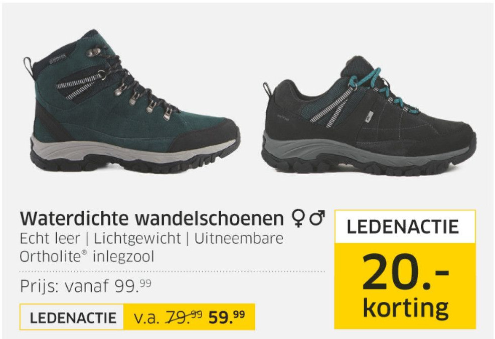 Waterdichte wandelschoenen aanbieding bij ANWB