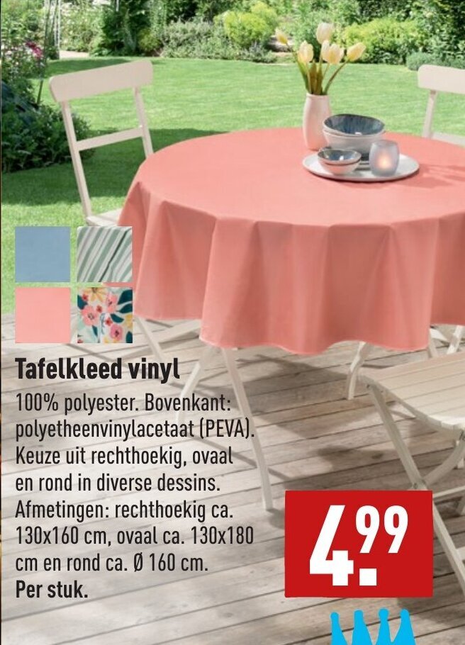 Tafelkleed vinyl aanbieding bij ALDI