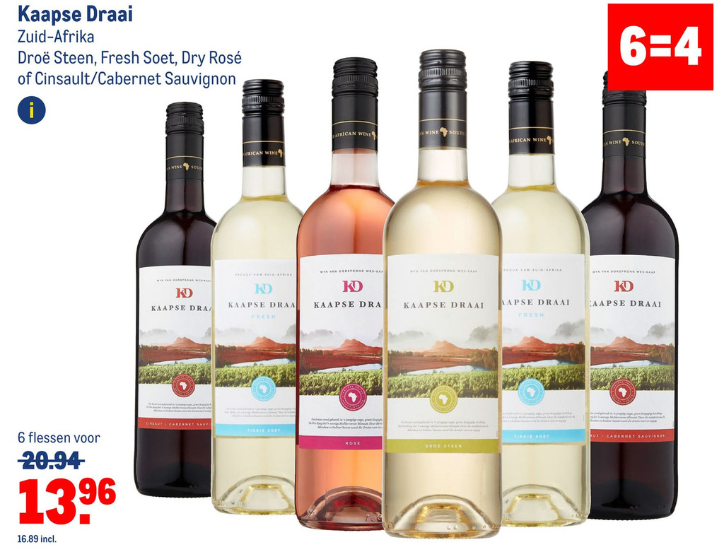 Kaapse Draai Zuid-Afrika Droë Steen, Fresh Soet, Dry Rosé of Cinsault ...